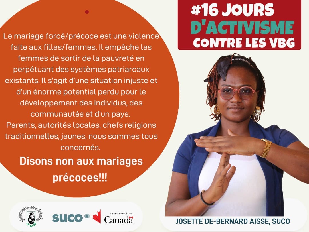 16 jours d'activisme contre la violence basée sur le genre | SUCO